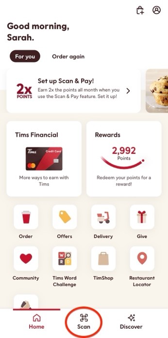 How do I scan my digital Tims Rewards card to earn points? – Tim ...