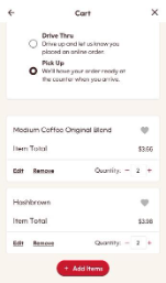 How do I edit an order or remove menu items before completing my order ...