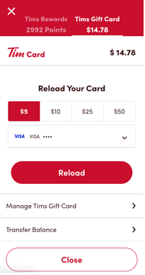 How do I add funds to my Tims Gift Card? – Tim Hortons Help Centre