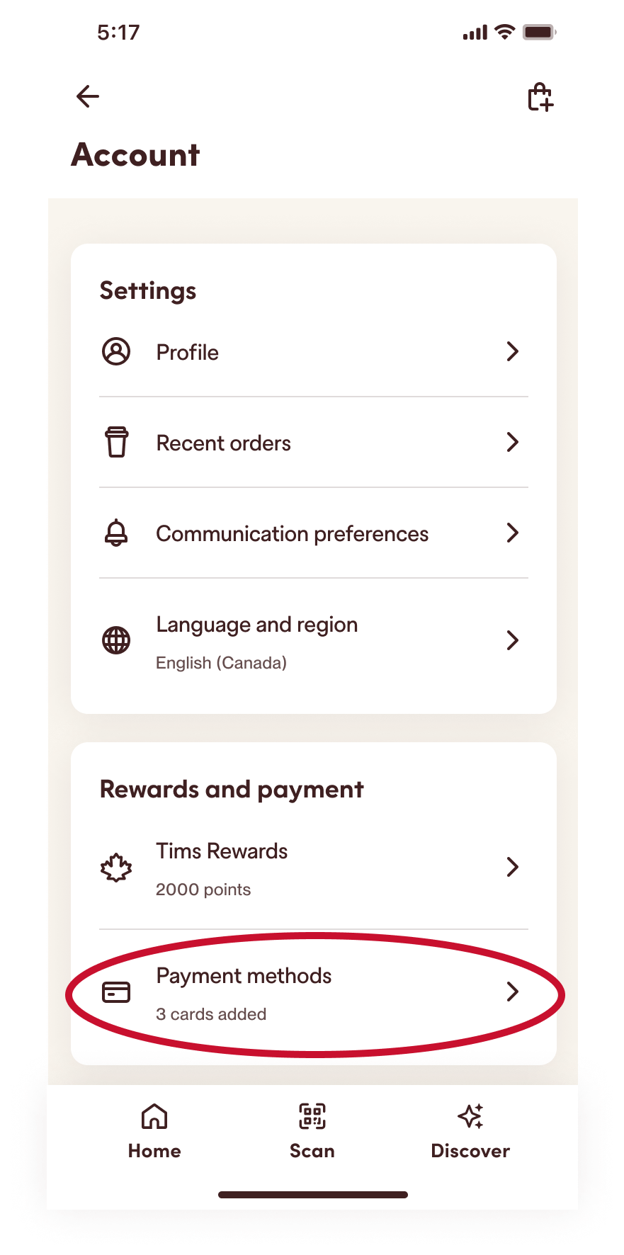How do I change my payment method in the Tim Hortons app? – Tim Hortons ...