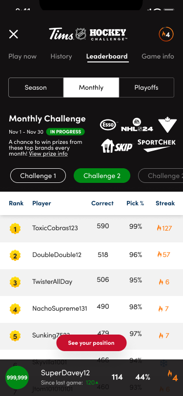 How can I win big prizes in the NHL Hockey Challenge? – Tim Hortons Help Centre