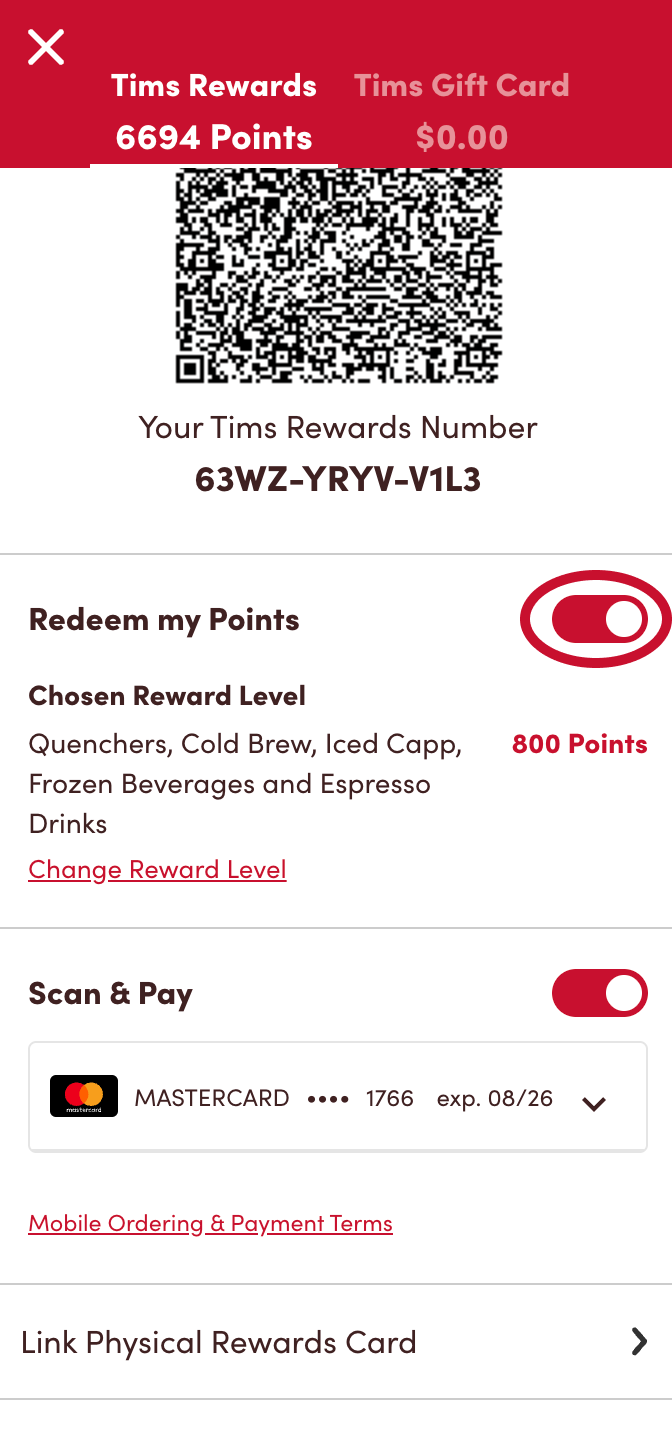 How do I change my Reward Level? – Tim Hortons Help Centre