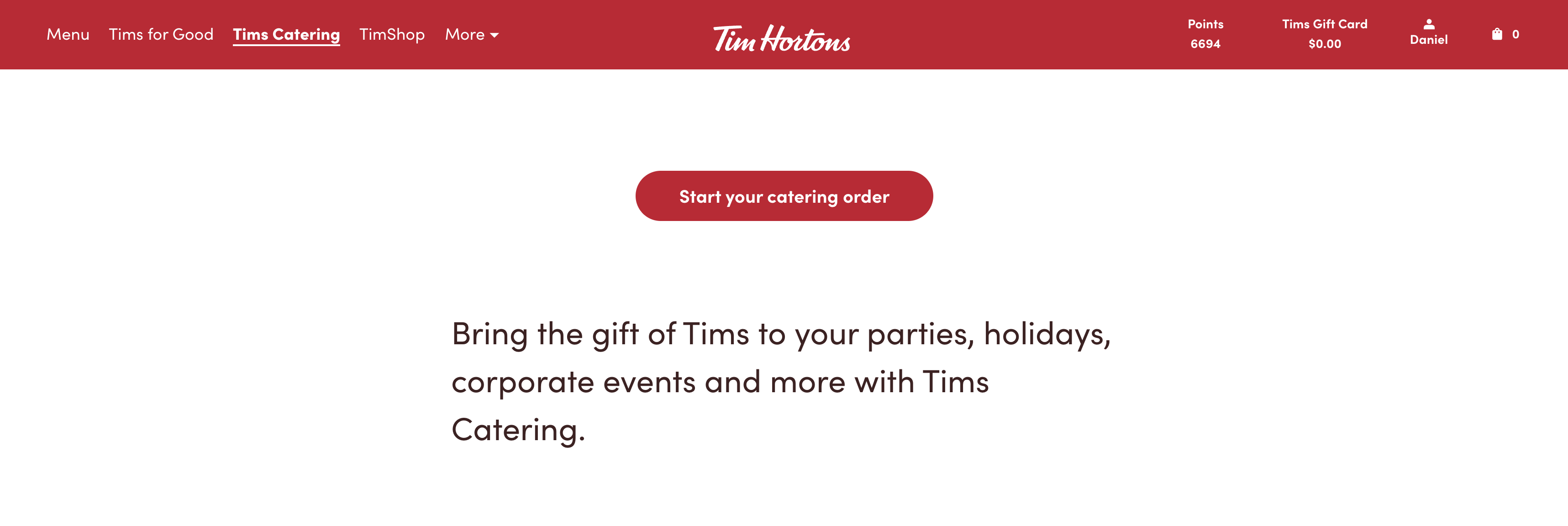 How do I place a Tims Catering order? – Tim Hortons Help Centre