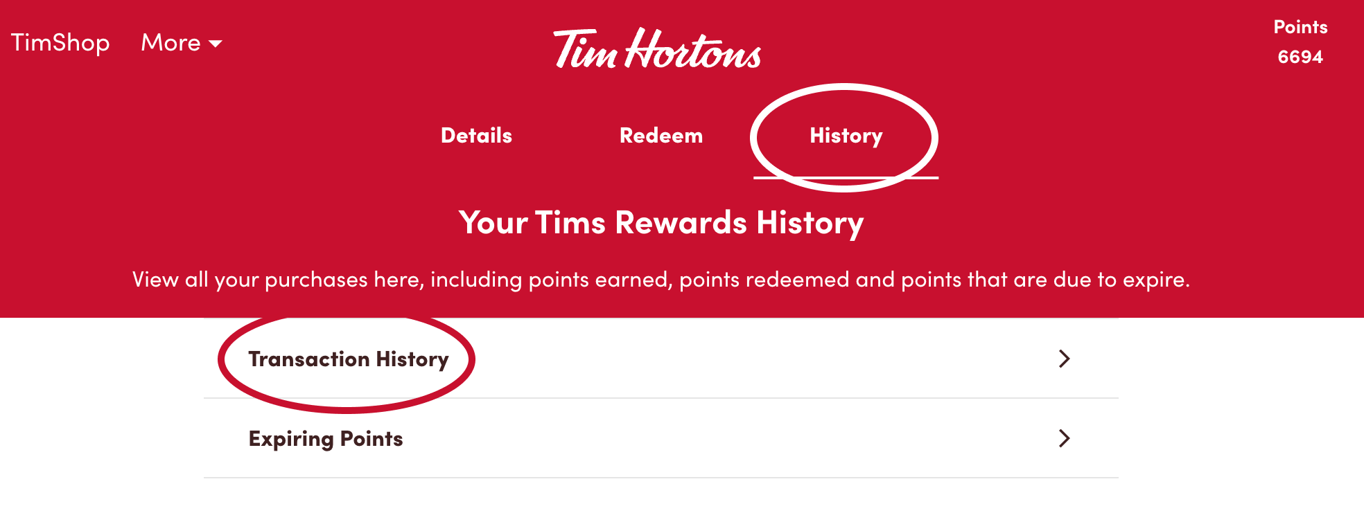 How do I know how many points I received on an order? – Tim Hortons Help Centre